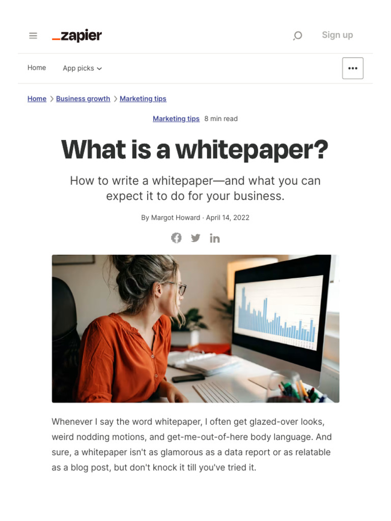 What Is A Whitepaper - and How To Write One - Zapier | PDF | Marketing ...