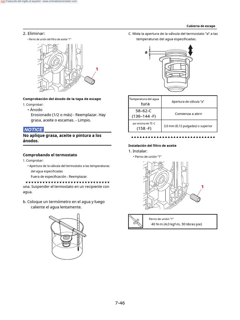 F30A F40A Service Manual (201 300) .En - Es | PDF | Pistón | Pulgada