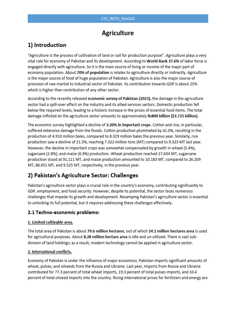 agriculture | PDF | Agriculture | Taxes