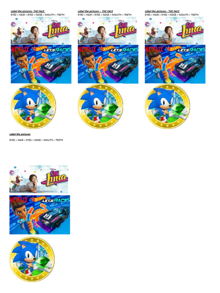 Label the pictures | PDF