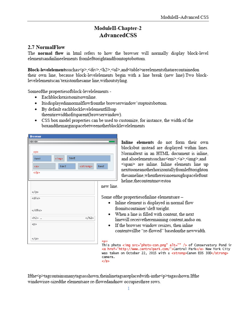 WTUnit - 2chapter 2 Notes | PDF | Html Element | Pixel