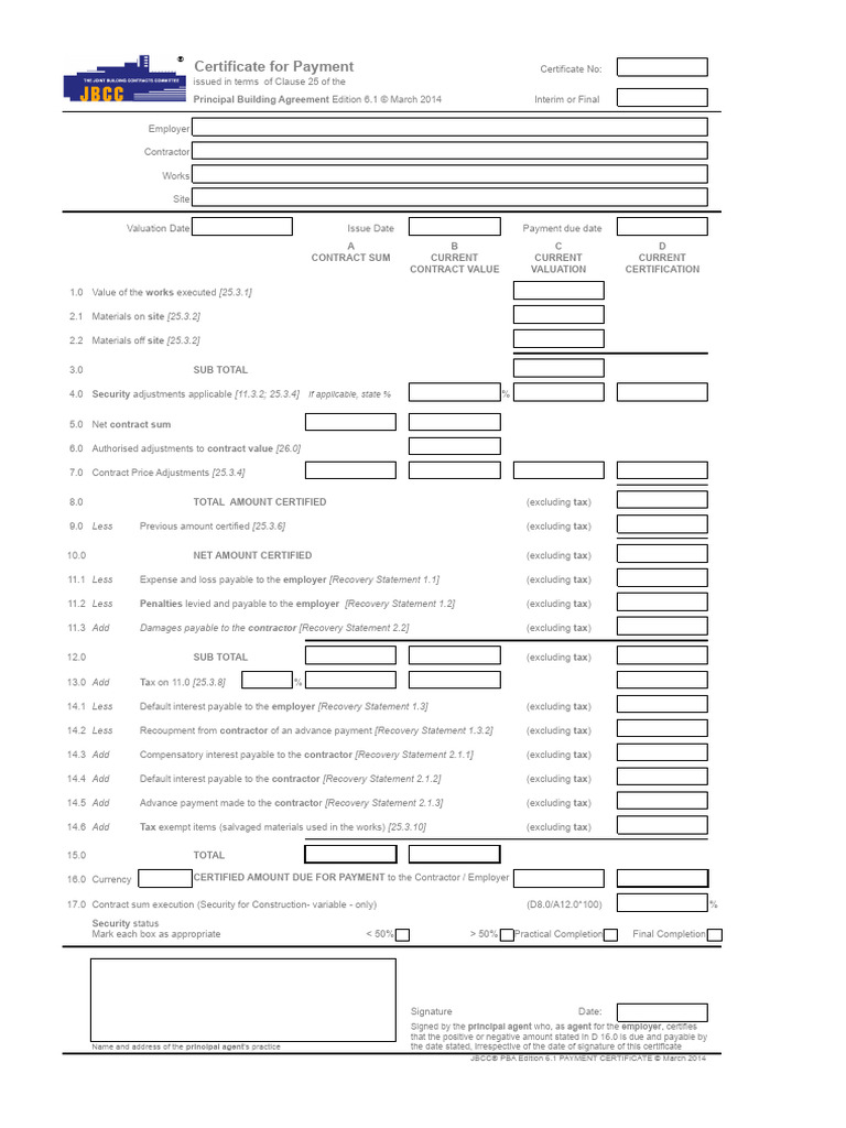 JBCC PBA_PayCert | Download Free PDF | Taxes | Interest