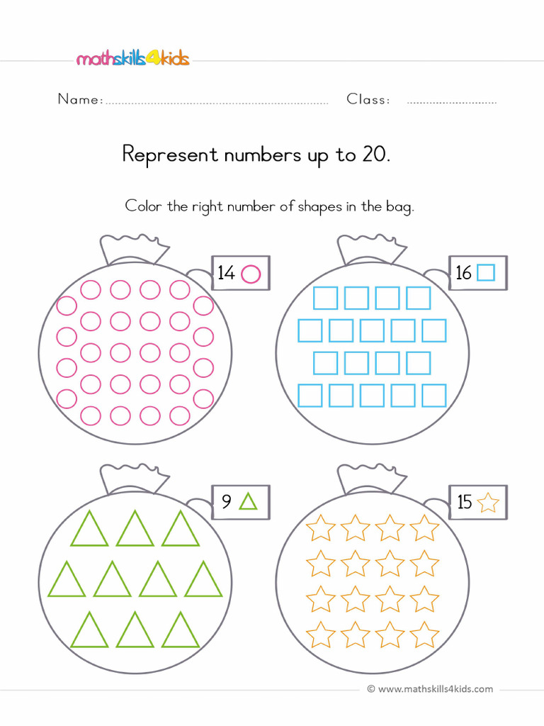 3.represent Numbers Up To 20 03 | PDF