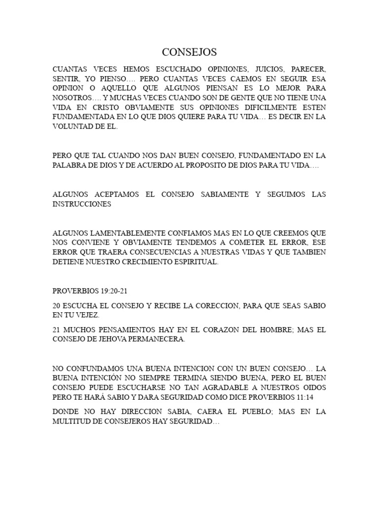 CONSEJOS | PDF | Amor | Perdón