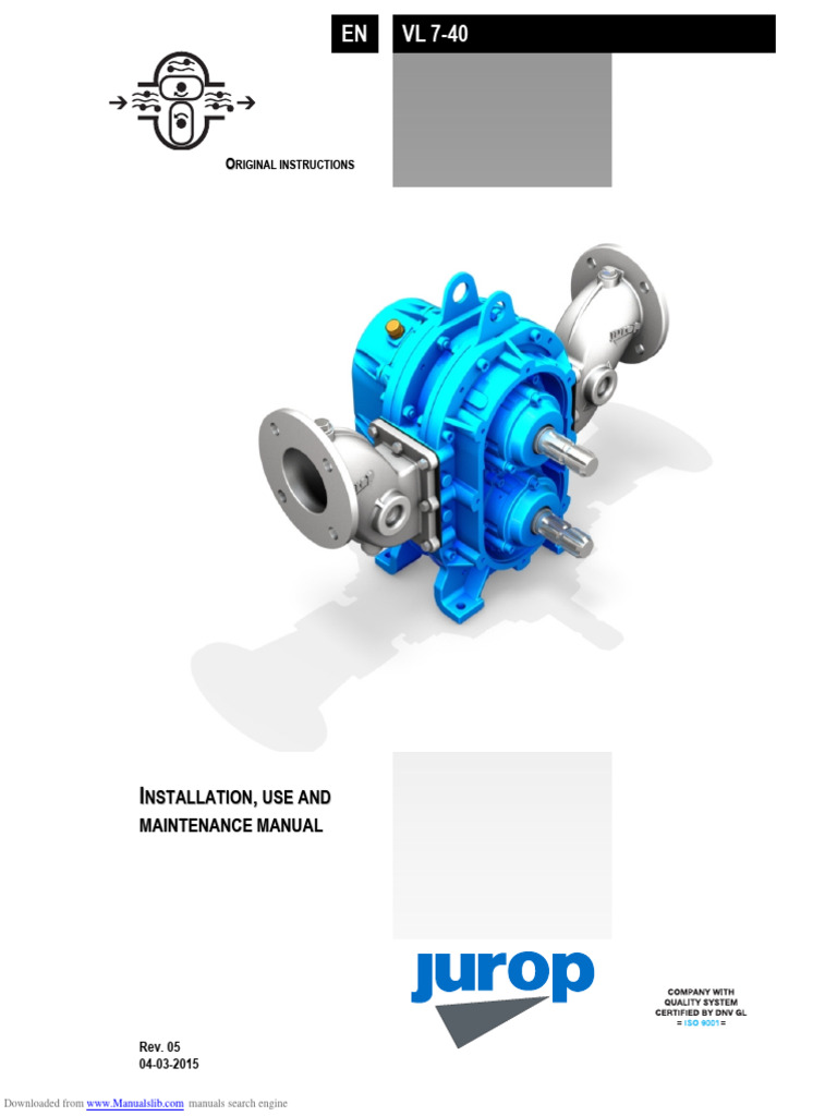 Manual de Operacion y Mantenimiento VL - 40 | PDF | Pump | Bearing (Mechanical)