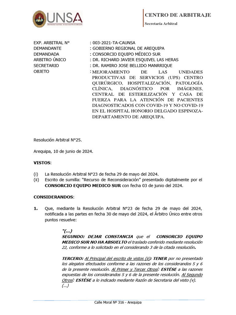 Proyecto de Resolucion n.25 - Exp. 003-2021 | PDF