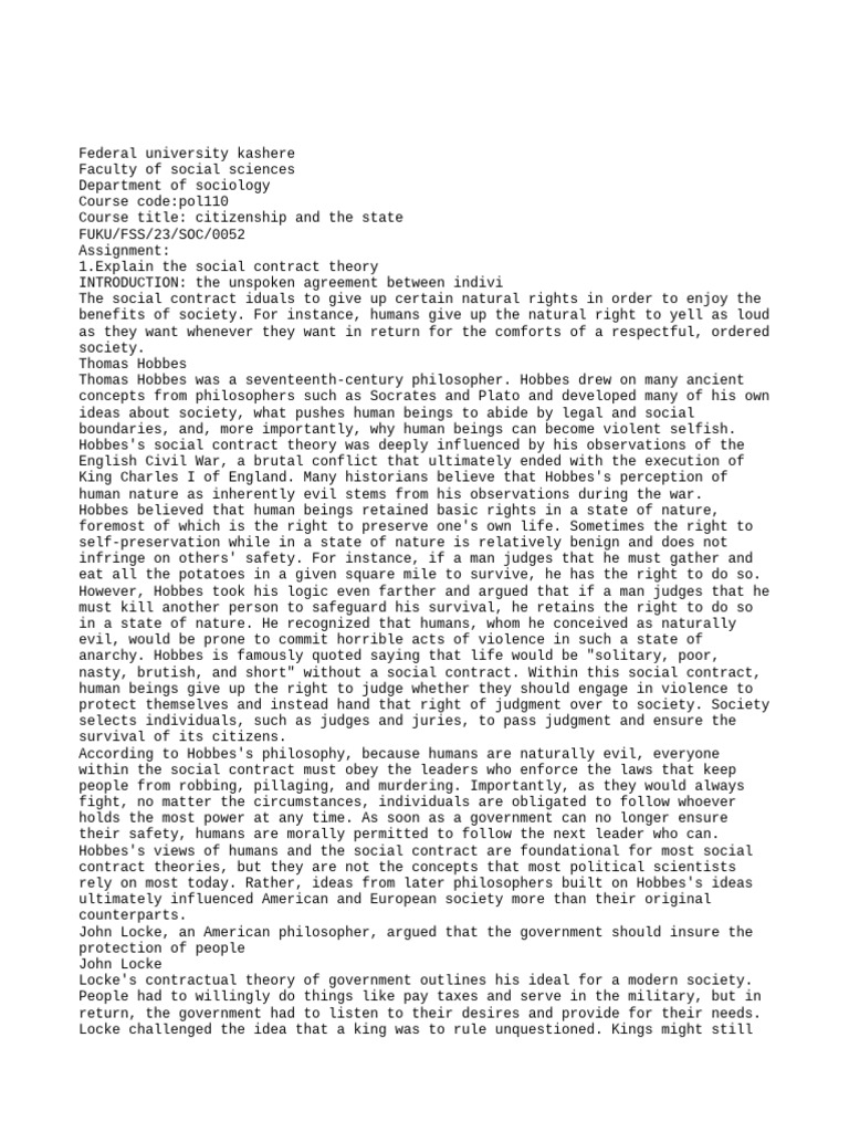 Federal univers-WPS Office | PDF | Social Contract | Jean Jacques Rousseau