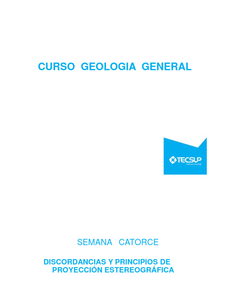Geologia General Semana14 | PDF | Roca (geología) | Estrato
