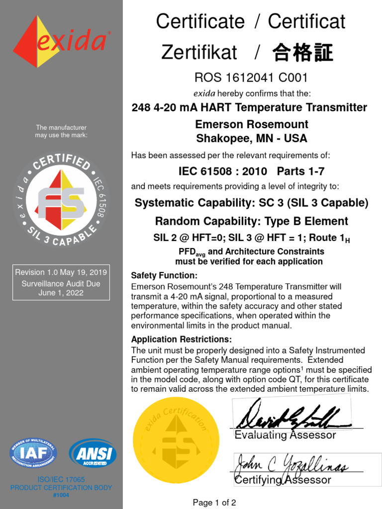 FMDEA Emerson248-Temperature-Transmitter | PDF | Systems Engineering ...