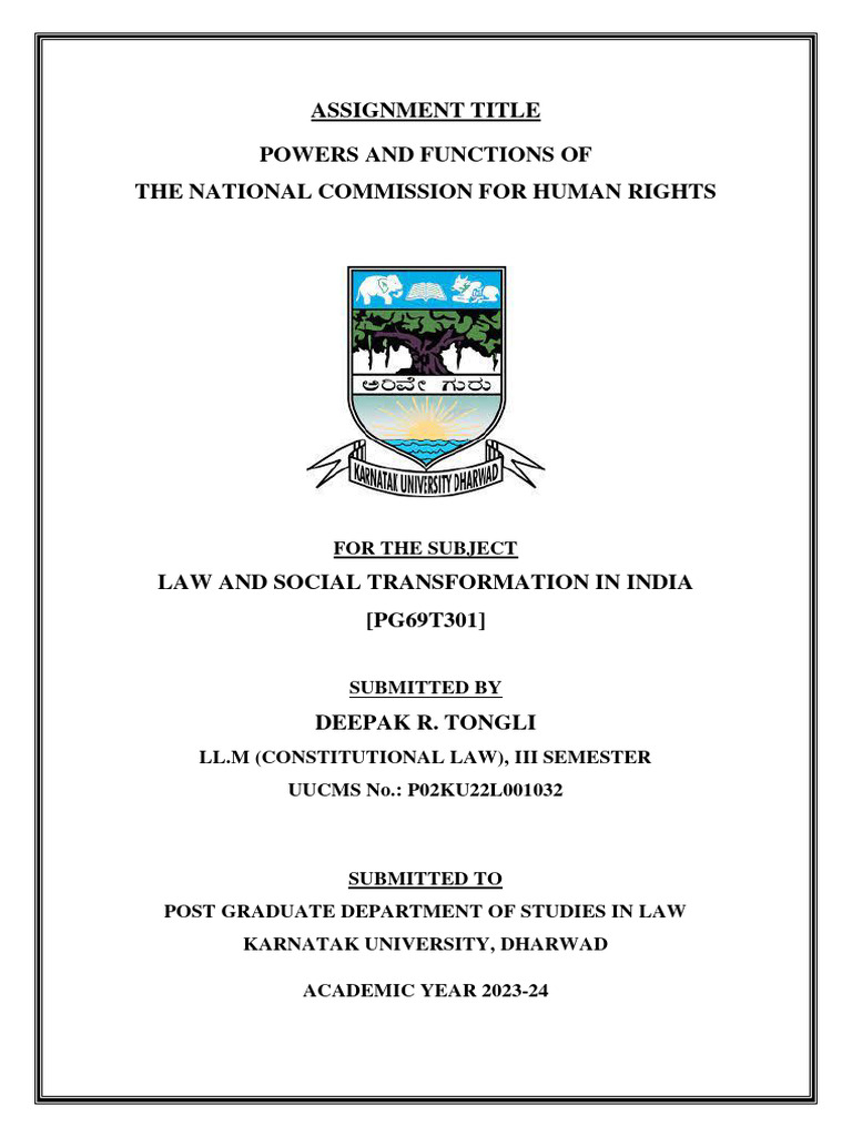 LASTI - DR - FINAL COPY - LLM Assignment | PDF | Justice | Crime & Violence