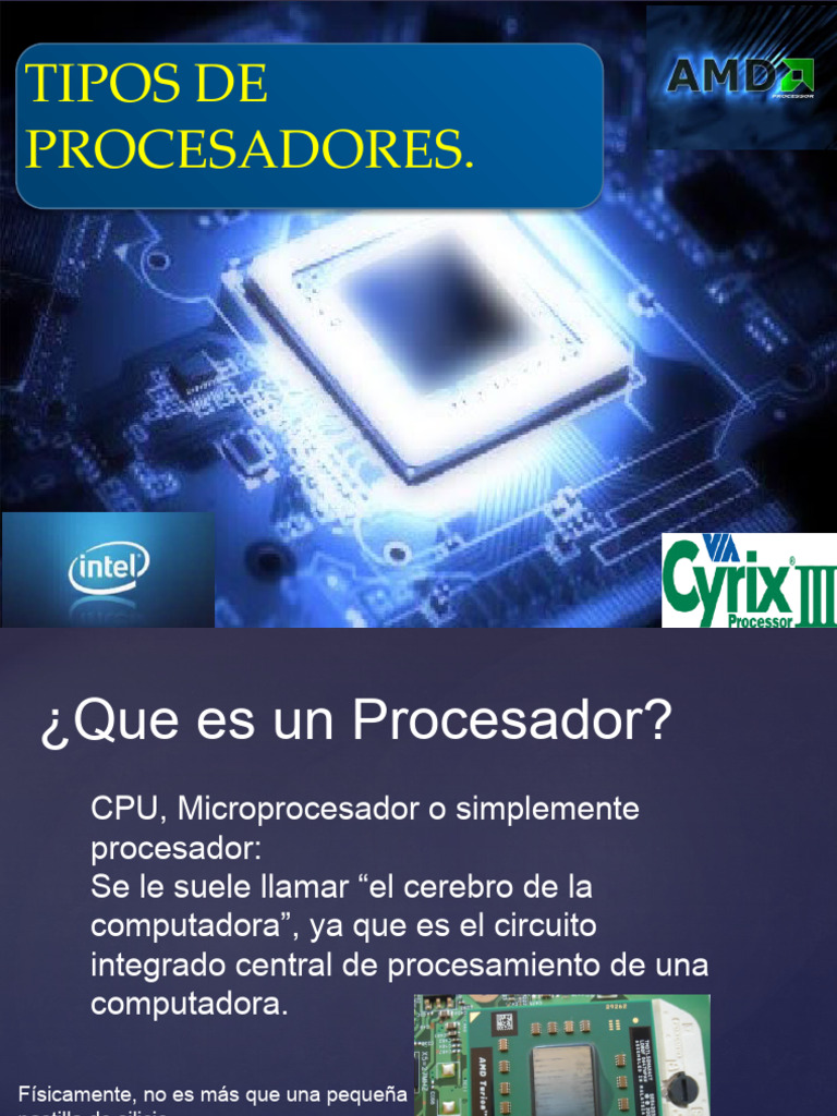 Tipos de Procesadores | Descargar gratis PDF | Microprocesador | Unidad ...