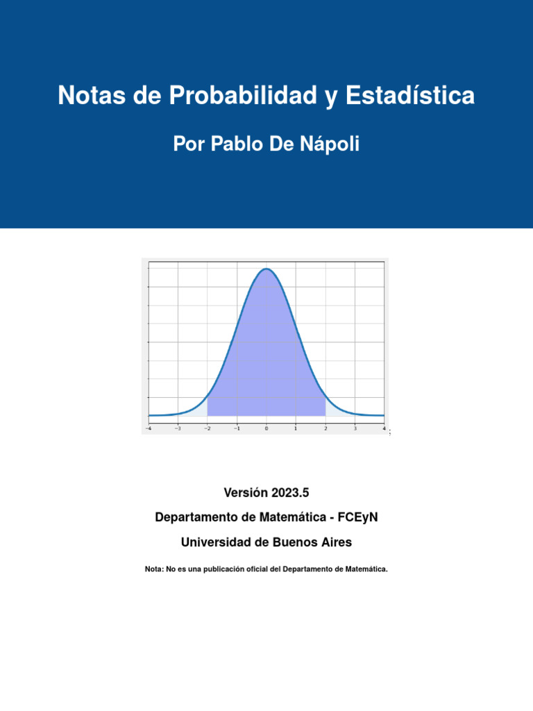Notas de Proba | PDF | Teoría de probabilidad | Probabilidad
