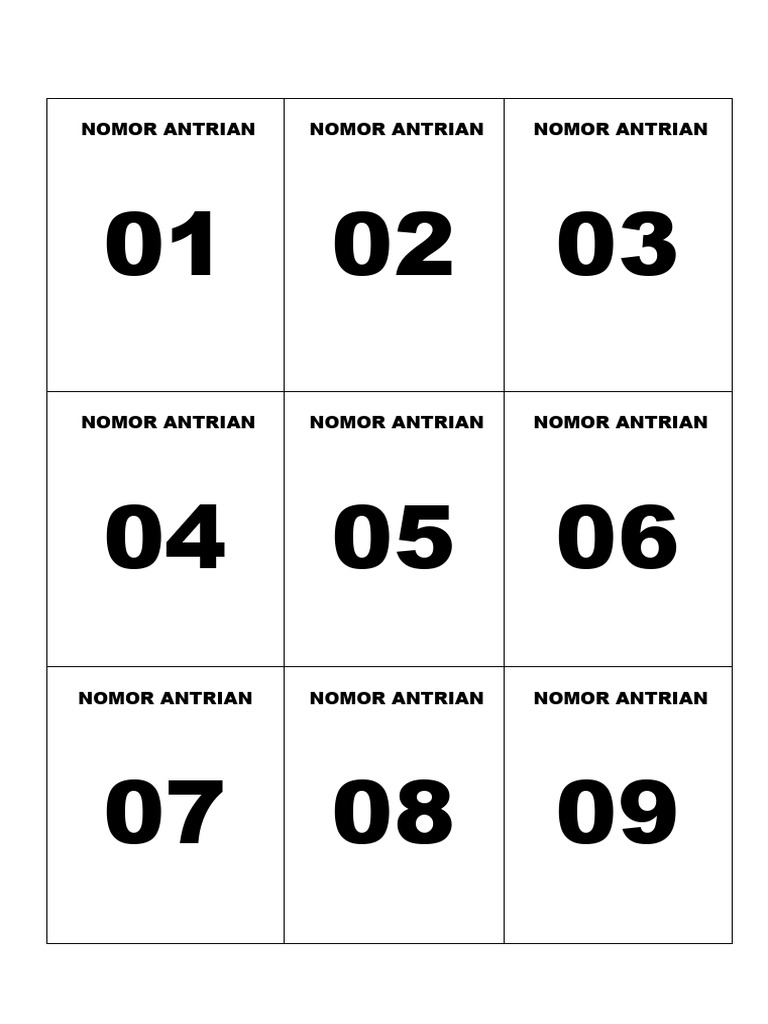 Nomor Antrian | PDF