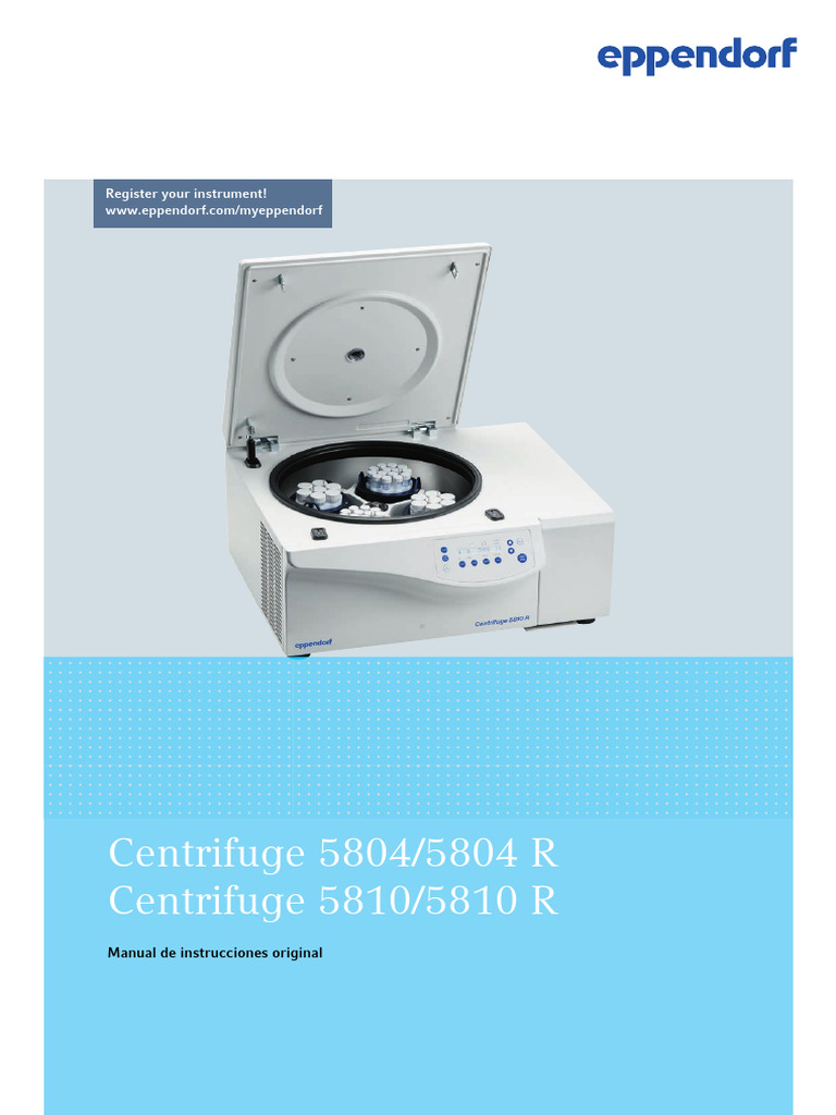 Centrifugation - Operating Manual - Centrifuge 5804 5804 R - Centrifuge ...
