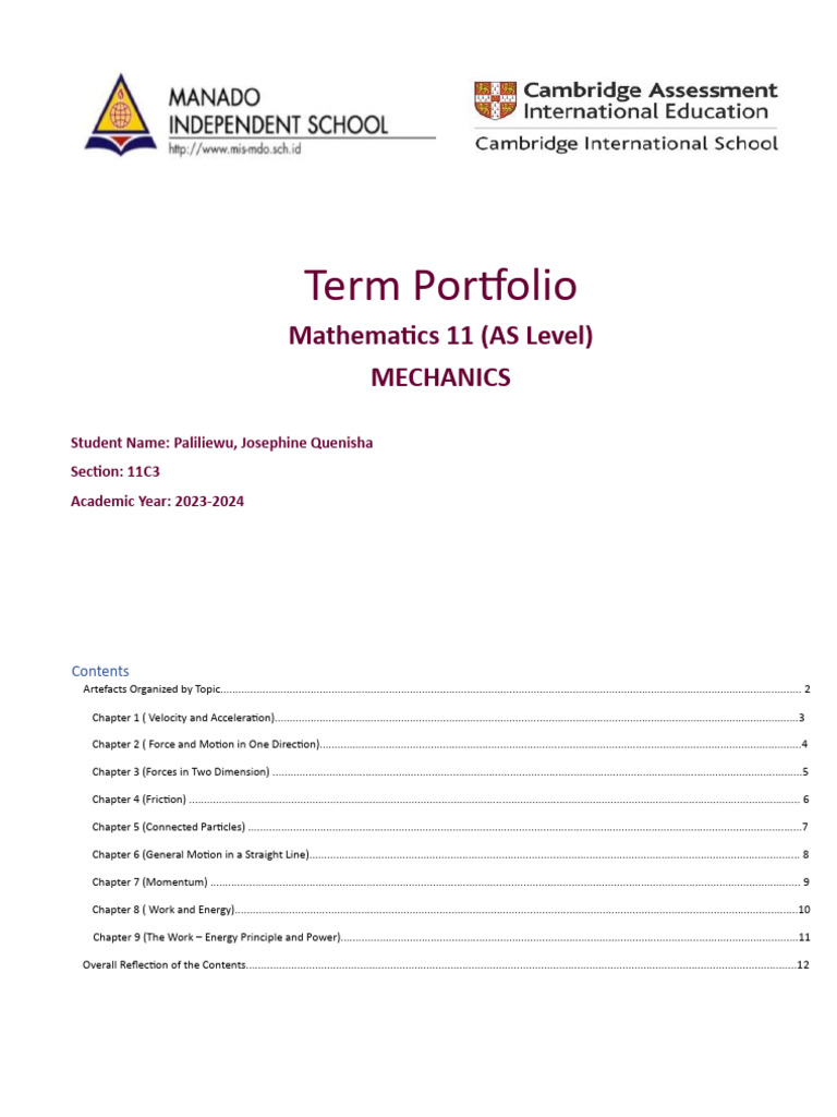 Mechanics Portfolio | Download Free PDF | Force | Momentum