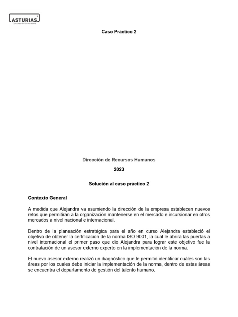 RESPUESTA CASO PRACTICO UNIDAD 2 - Función de Dirección de Personas Paquete SCORM | Descargar ...