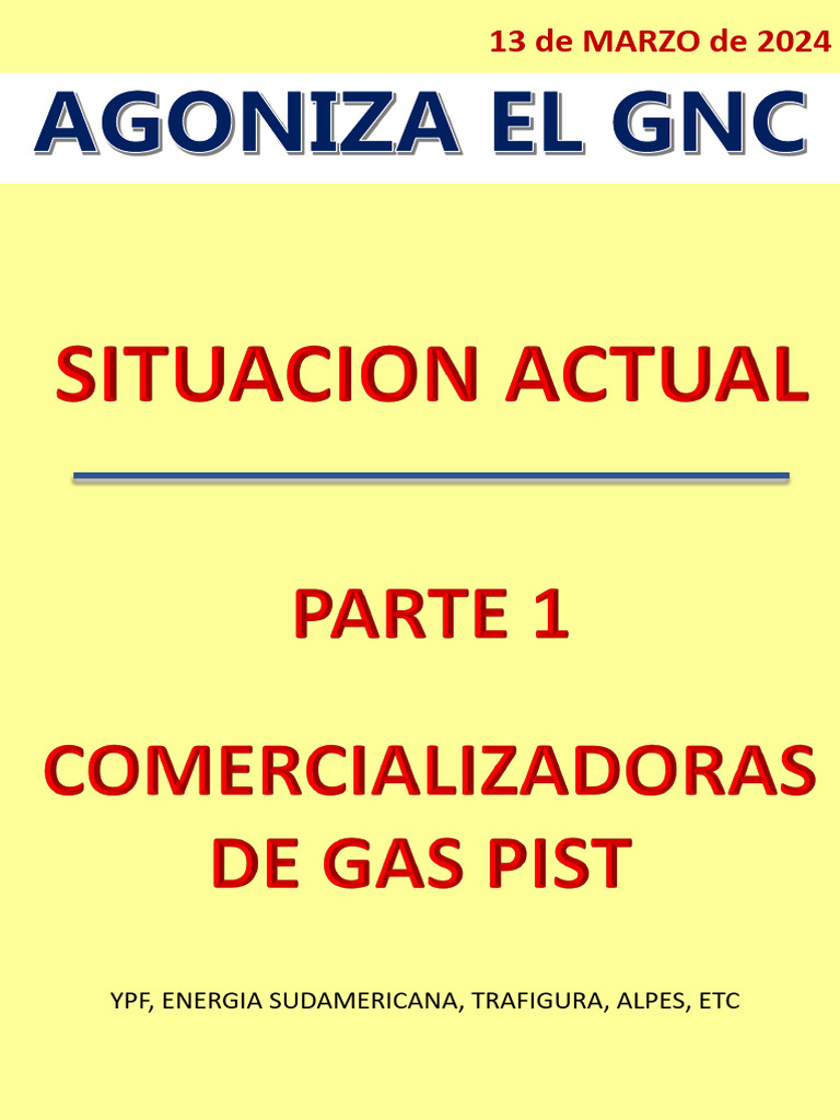 2024-03 PROBLEMATICA ACTUAL DEL GNC | PDF