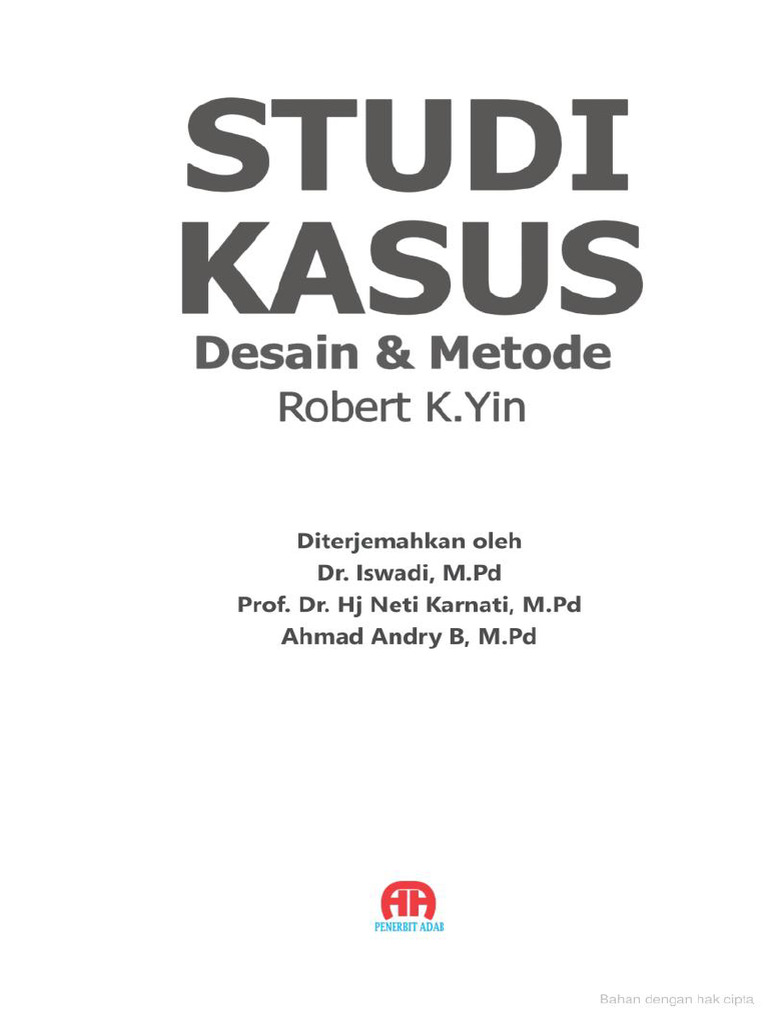 Studi Kasus Robert K Yin Terjemahan | PDF