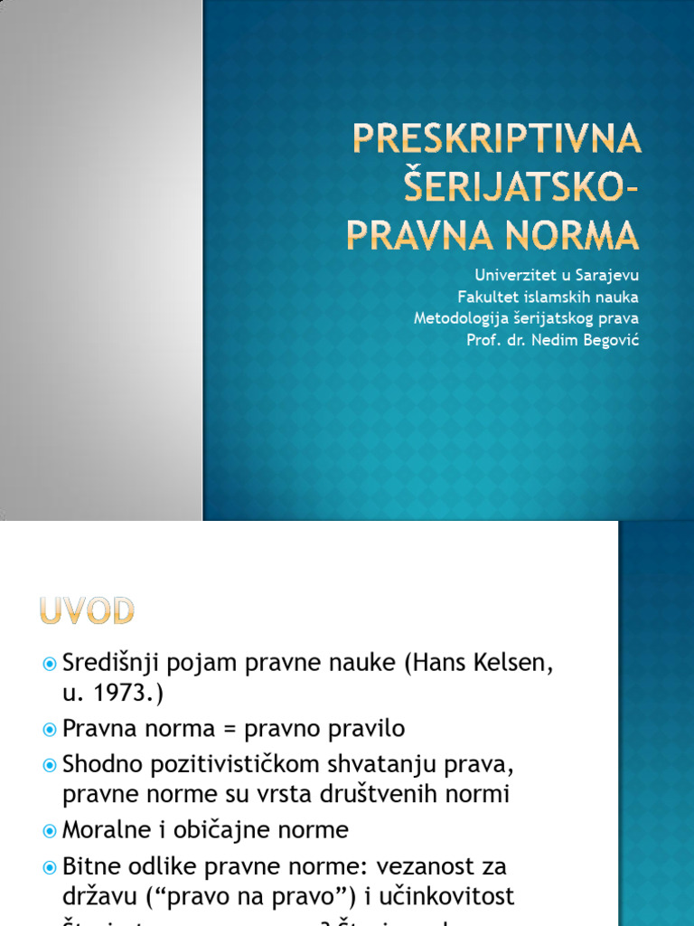 Šerijatsko Pravna Norma 22 23. | PDF
