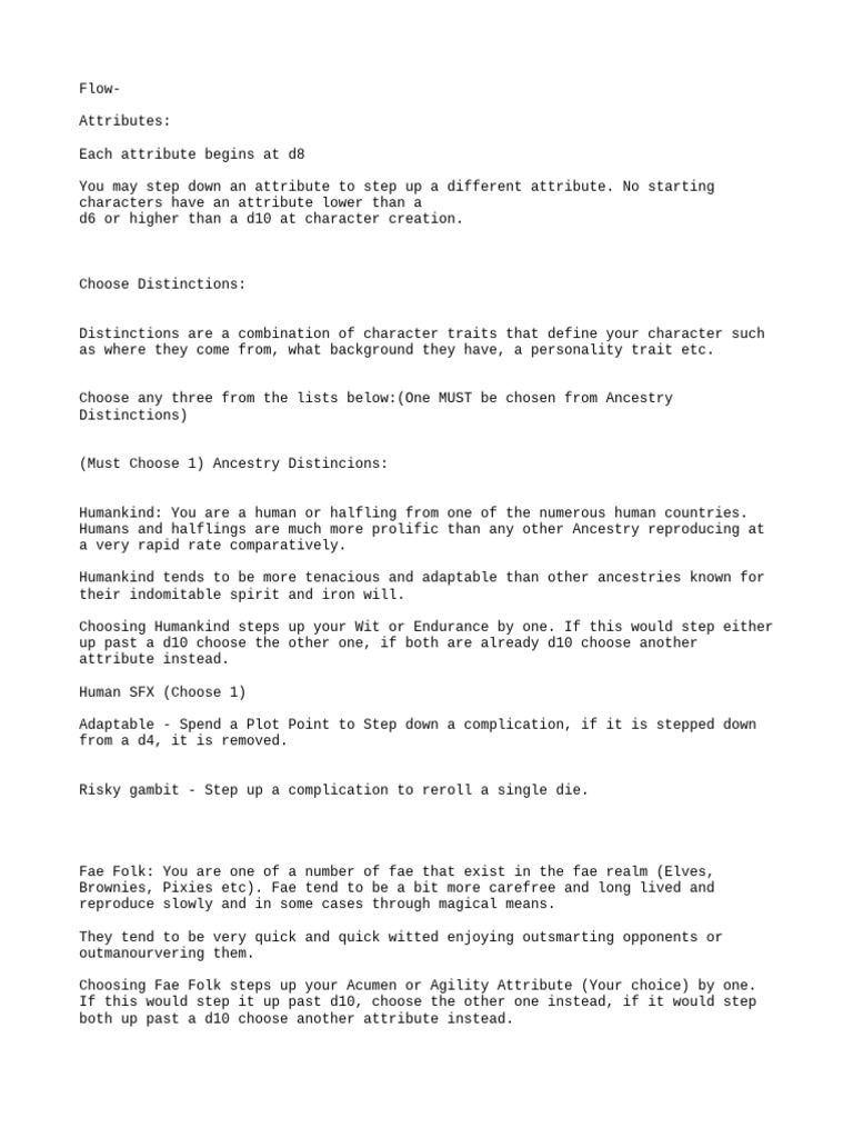 Character Creation | PDF