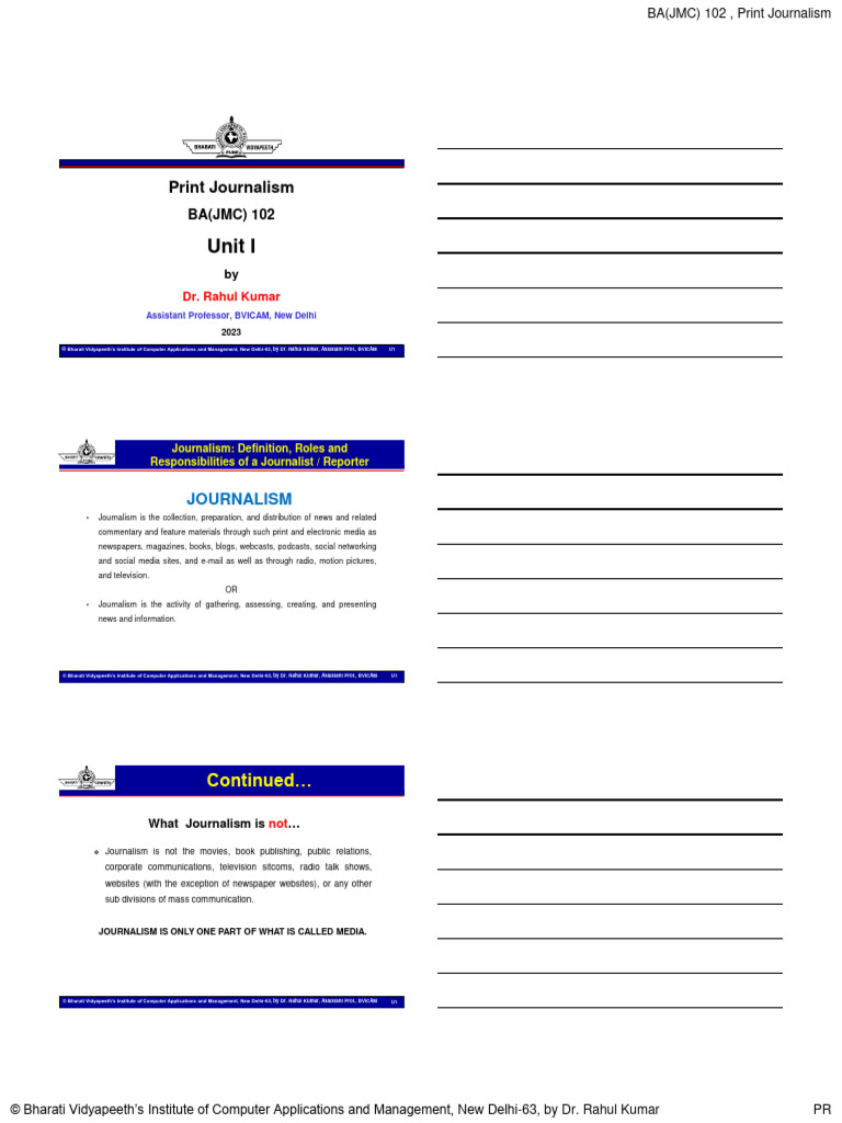 PJ Unit I | PDF | News | Public Sphere