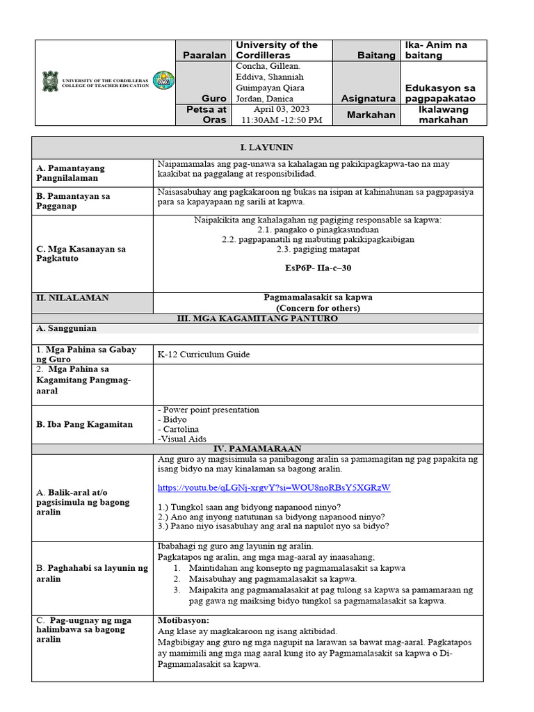 Lesson Plan Gmrc Print 3 | PDF