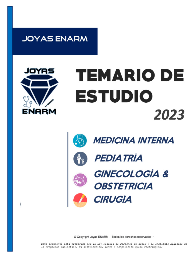 Temario Joyas ENARM 2023 | PDF