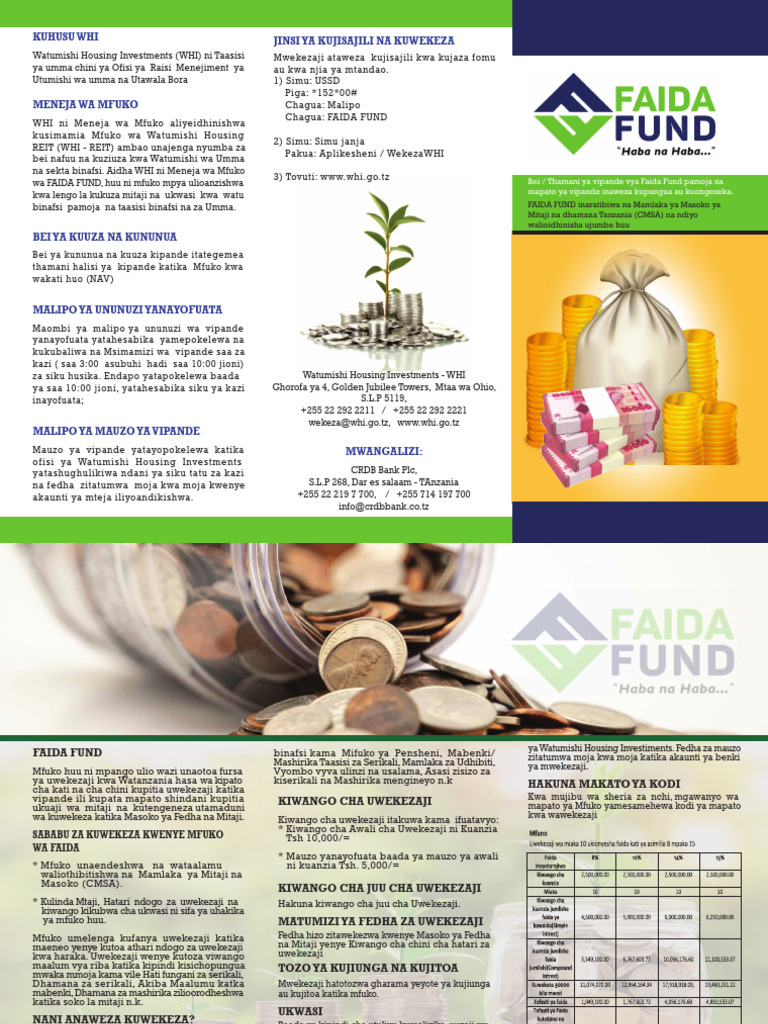 Faida Fund Brochure Swahili2 | PDF