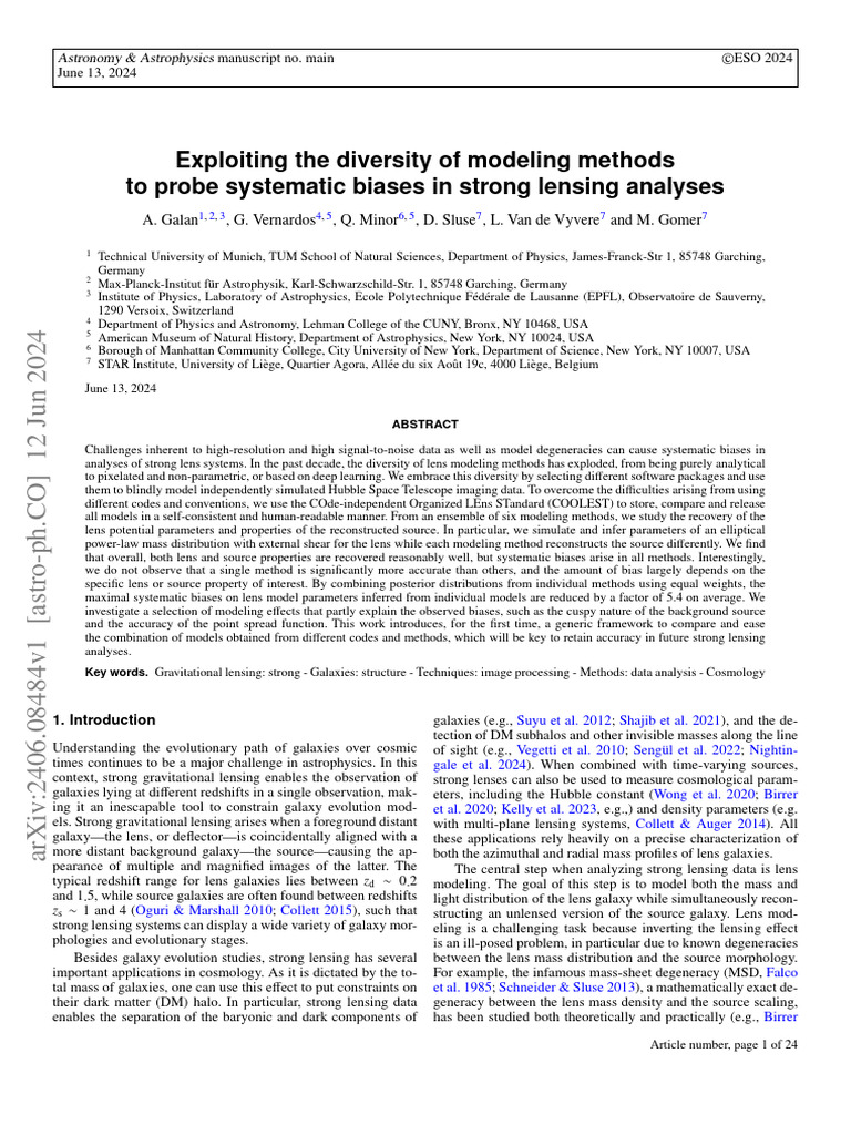 Exploiting The Diversity of Modeling Methods To Probe Systematic Biases in Strong Lensing ...