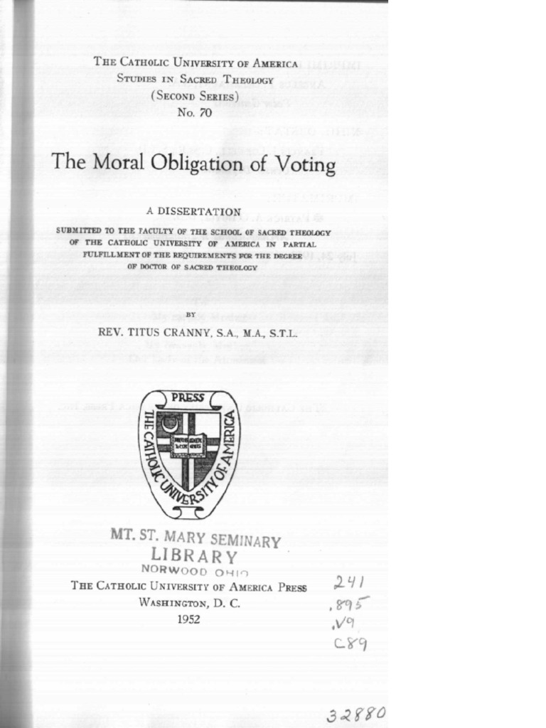 Moral Oblig of Voting | PDF