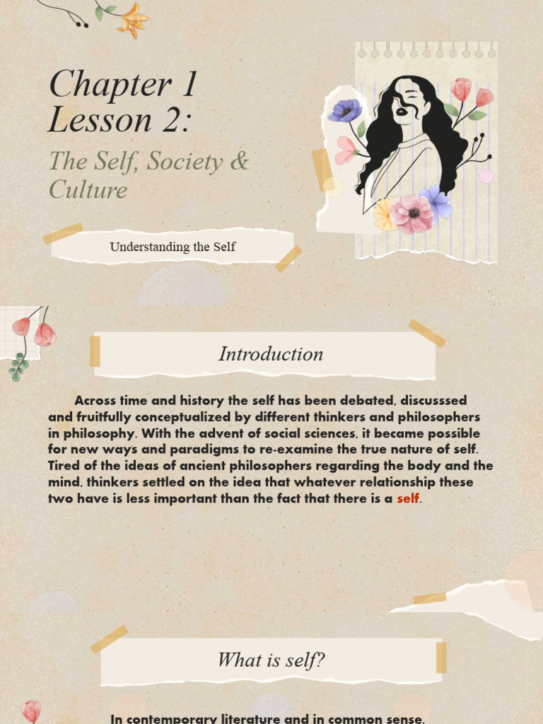 The Self, Society and Culture - Understanding The Self | PDF | Self ...