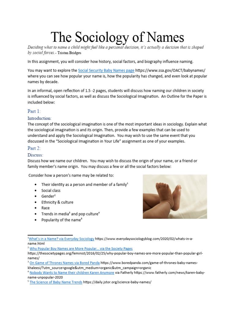 Option 1 Sociology of Names | PDF | Sociology | Science