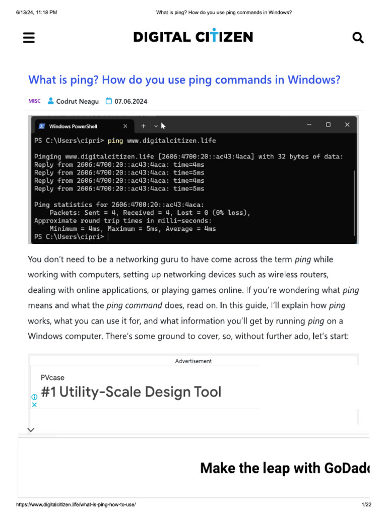 How Do You Use Ping Commands in Windows | PDF