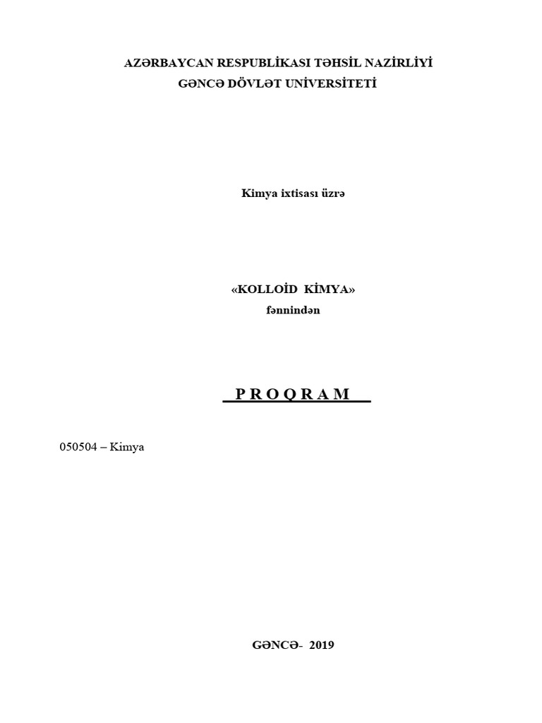 Koloid Proqram 2 | PDF