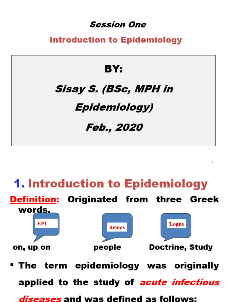 Introduction To Epidemiology | PDF | Epidemiology | Epidemics