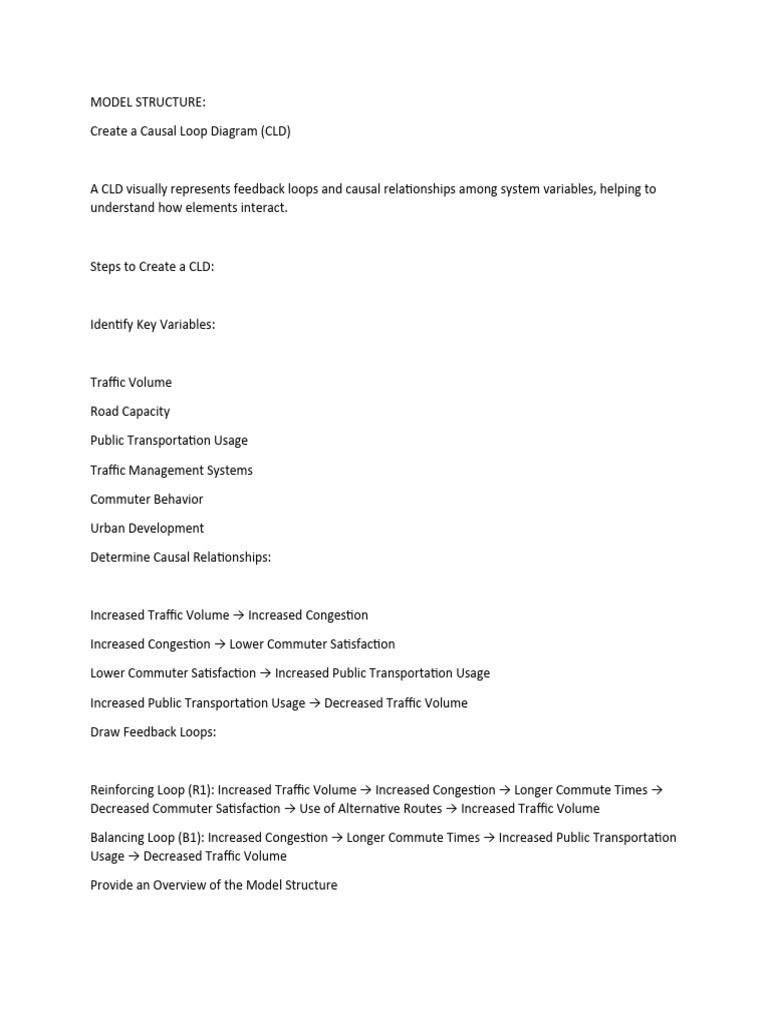 Model Structure | Download Free PDF | Traffic Congestion | Positive ...