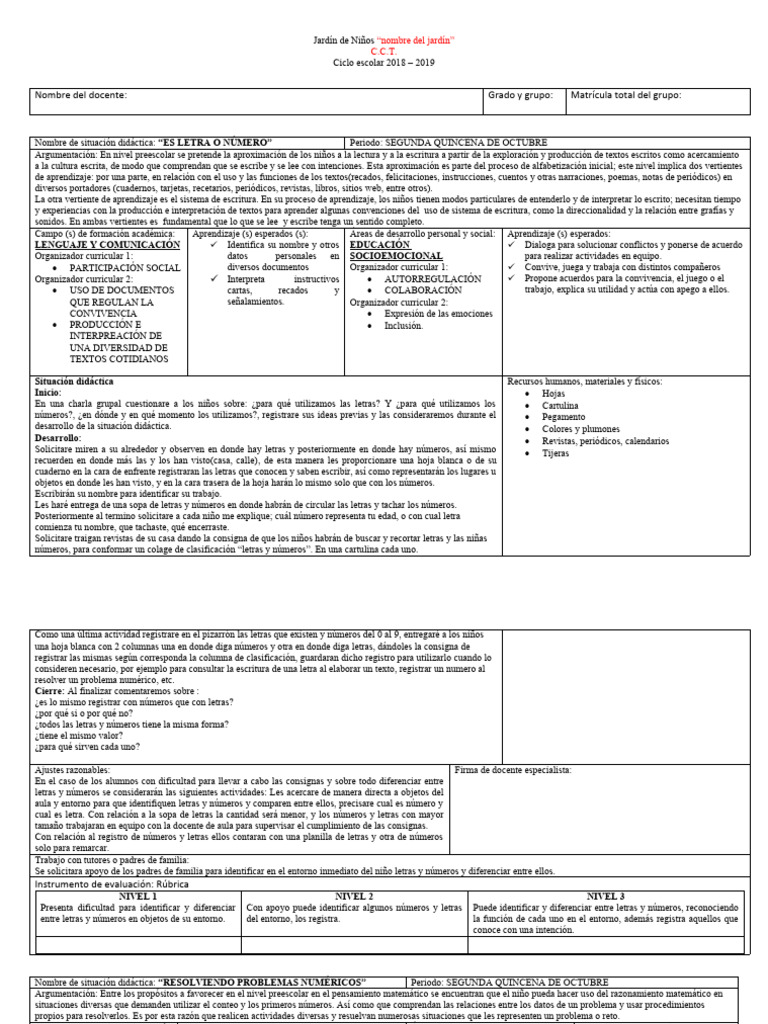 Plan Octubre Segunda Quincena | PDF | Bailes | Educación de la primera ...