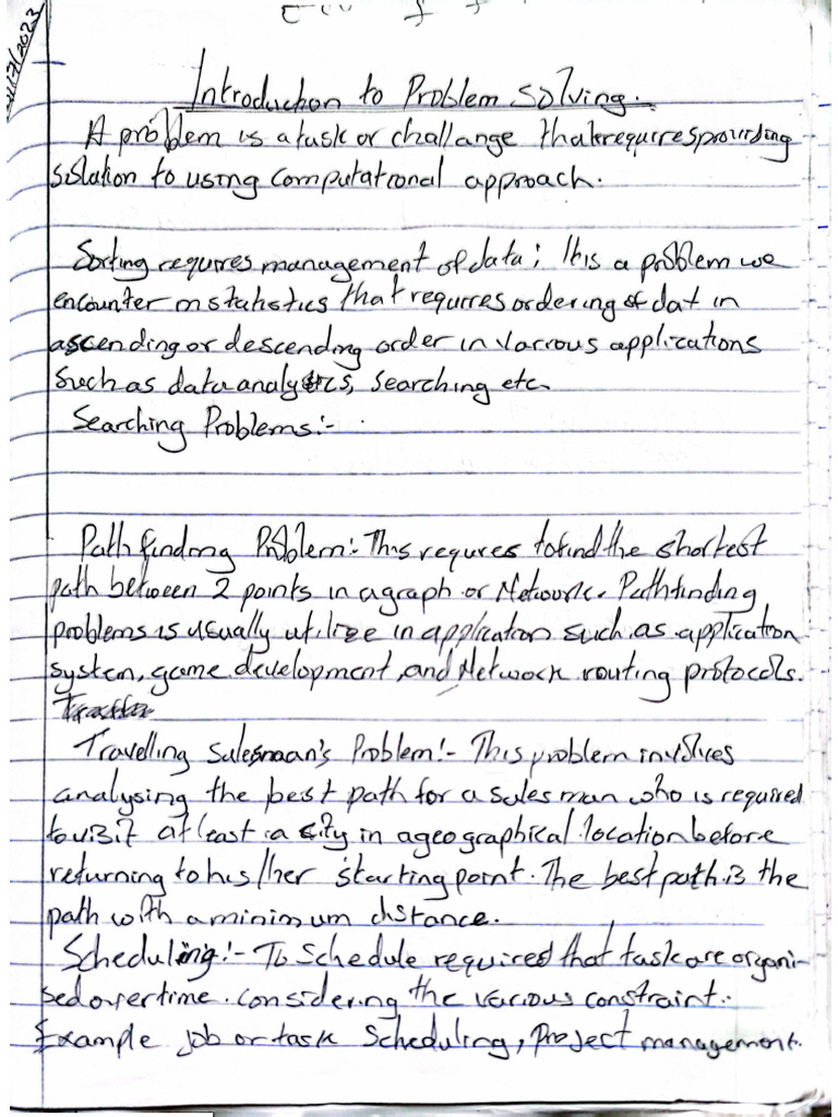 Minot's Problem Solving Note | PDF