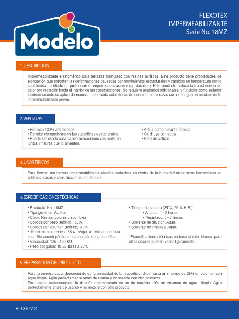 Ficha Flexotec | PDF | Agua | Pintar