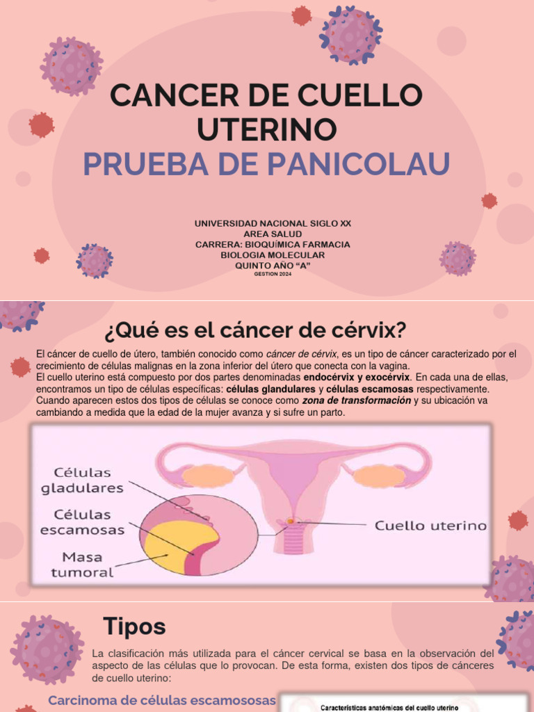 Cancer de Cuello Cervicouterino | PDF | Cáncer de cuello uterino | Cáncer