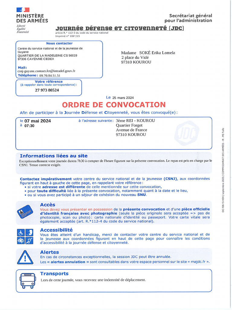 Convocation JDC Soke Erika | PDF