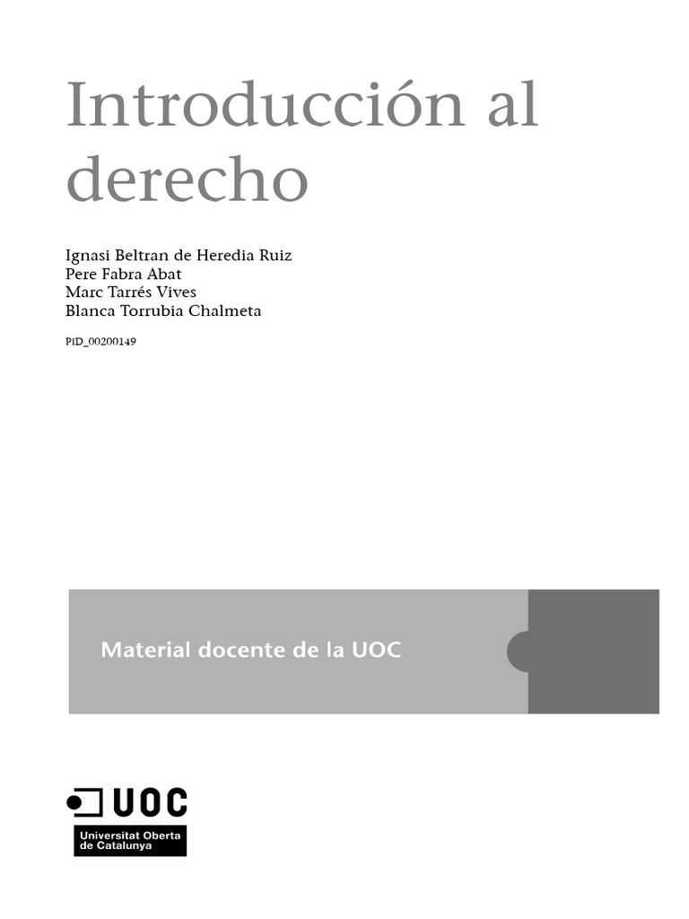 Introducción Al Derecho Portada Descargar Gratis Pdf Institución