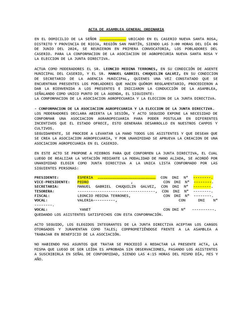 ACTA | PDF | Gobierno