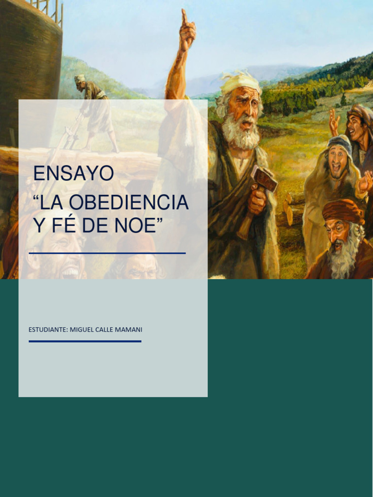 Ensayo Sobre Noé-Miguel Calle | PDF | Noé | Arca de Noé