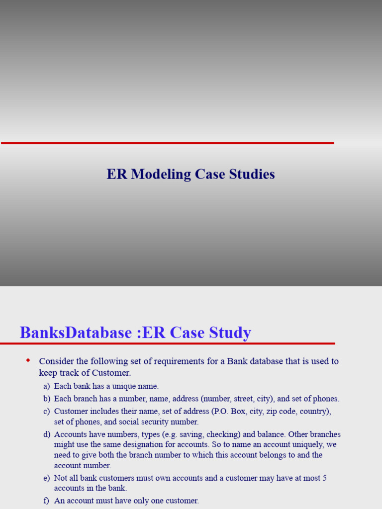 Er Modeling Case Studies | Download Free PDF | Data Management | Business