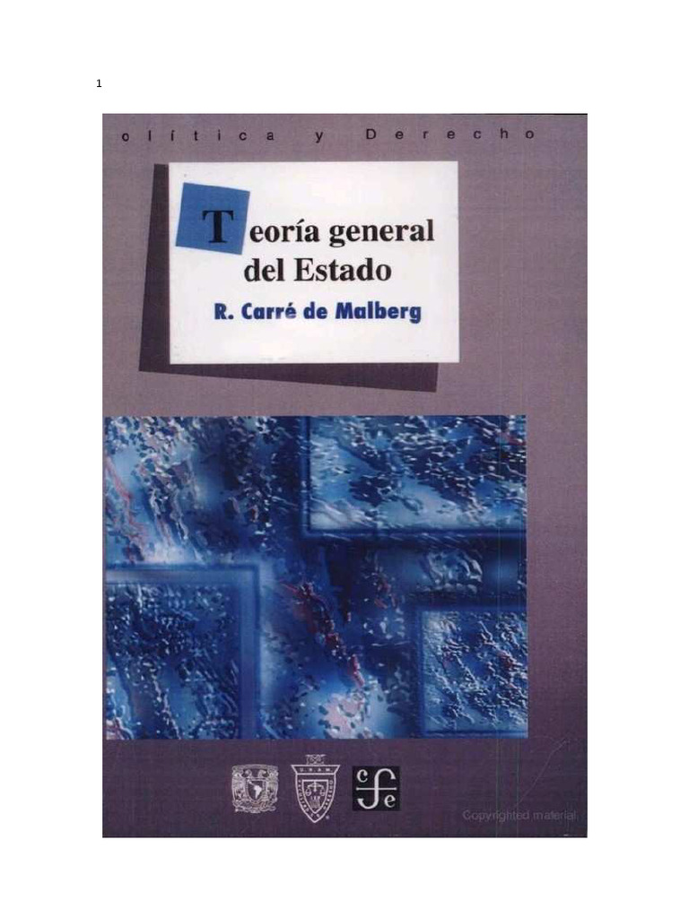 R. Carré de Malberg - Teoría General Del Estado (Extracto Funciones Del Estado) | PDF | Estado ...