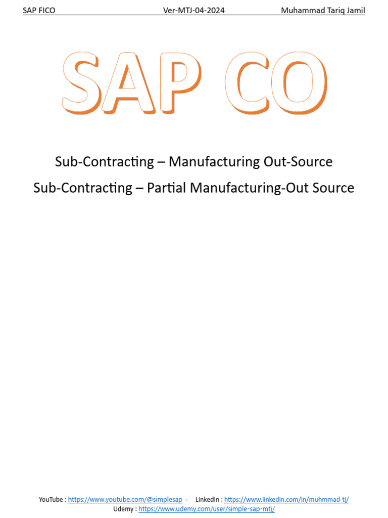 TJ01 Sub Contracting | PDF | Economies | Business