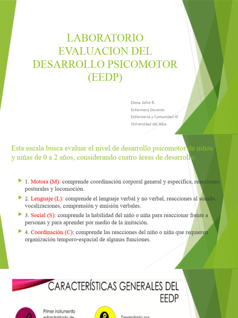 Evaluacion Del Desarrollo Psicomotor (Eedp) | PDF | Cognición