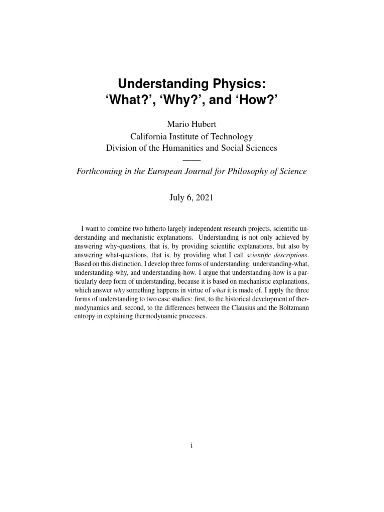 Understanding Physics | Download Free PDF | Causality | Theory
