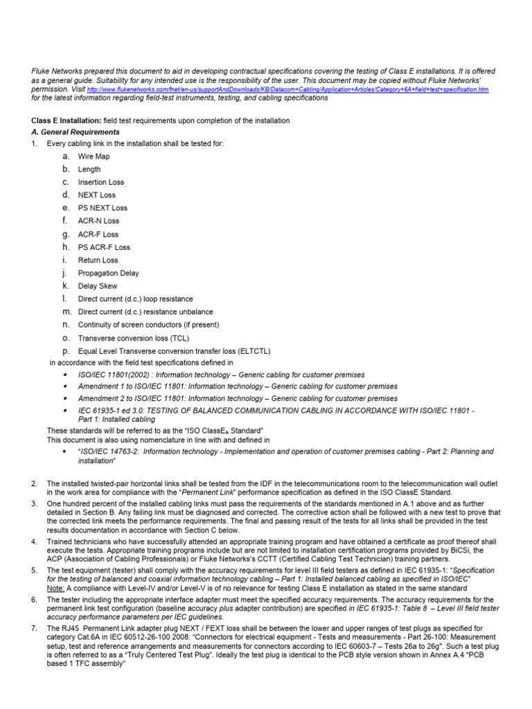 Classe e Statement of Works Sep 2017 | PDF | Electrical Connector ...
